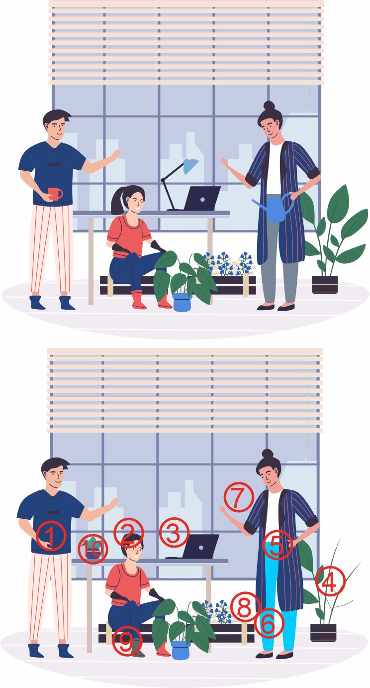 Solution of Spot the Difference #180 - SeniorsToday