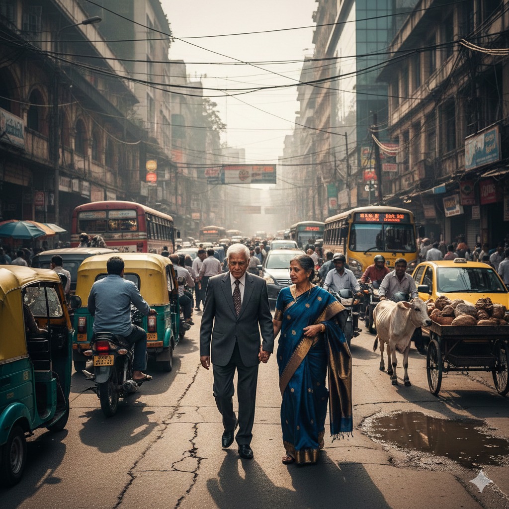 Chandrayaan Above, Traffic Eclipse Below - Seniors Today